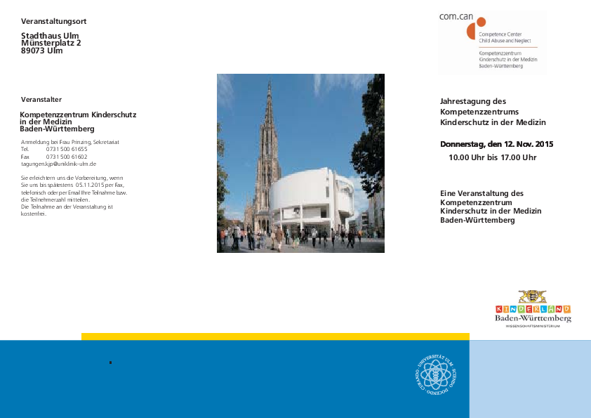 Jahrestagung des Kompetenzzentrums Kinderschutz in der Medizin ...